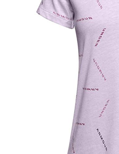 Under Armour Twitch Multi Print Short Sleeve, Crystal Lilac (570)/Exotic Bloom, Youth Medium