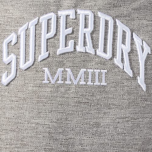 Superdry Mens Unisex Side Bag, Main Zipped Compartment Grey Size One Size