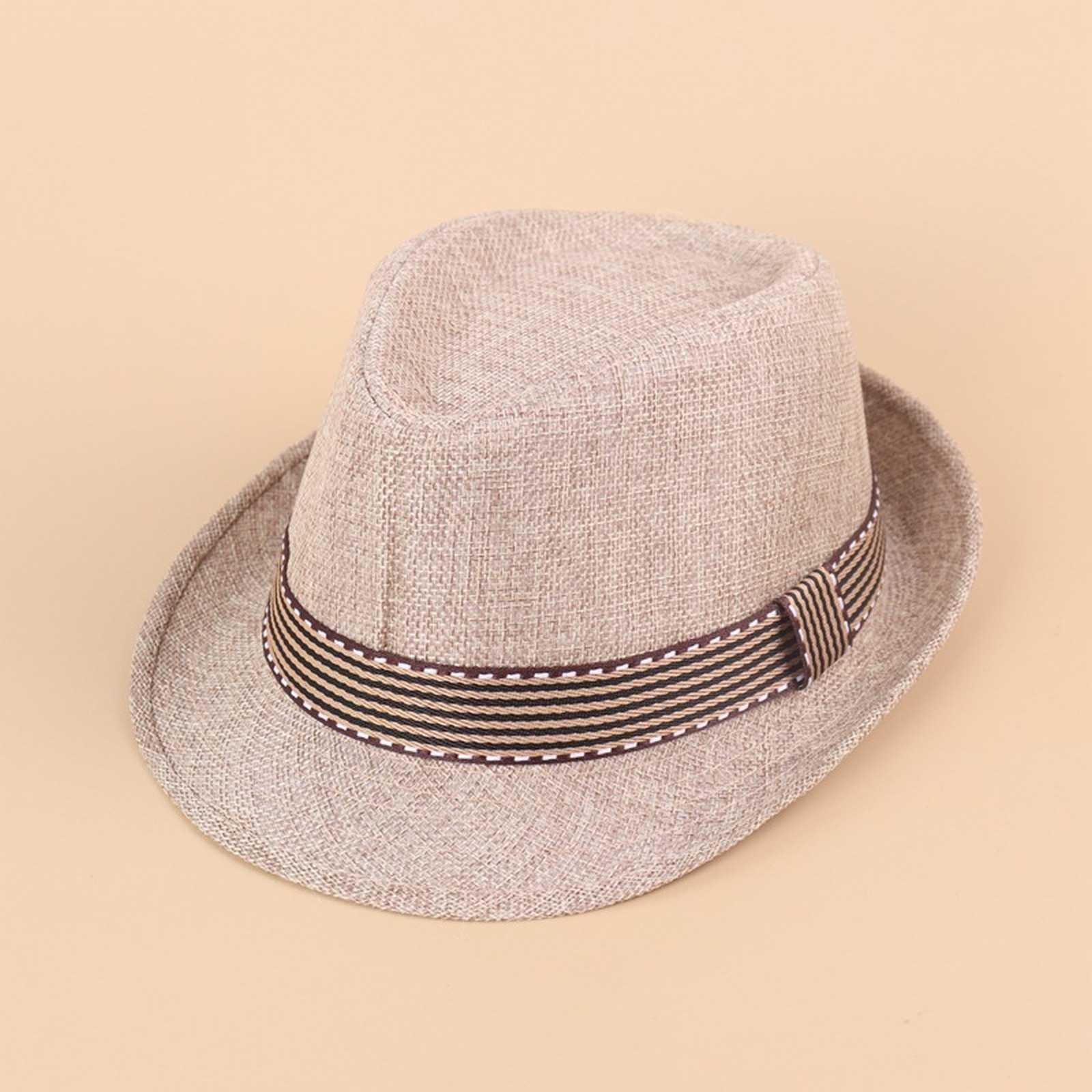 Toddler Boys Girls Sunscreen Hat Summer Bow Sun Hat Hat Braided Hat Beach Hat Sun Hat Boys Winter Hat (Khaki, One Size)