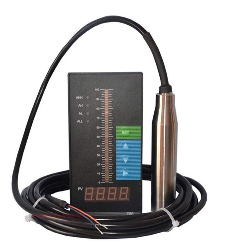 Submersible Level Transmitter Water Liquid Level Sensor with 6M Cable and Digital Display Control for Water Supply Systems