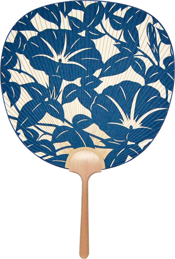 Shiomi Dan Fan Fan with Evening Face (Navy) 1168 x 16.5 inches (28 x 42 cm)