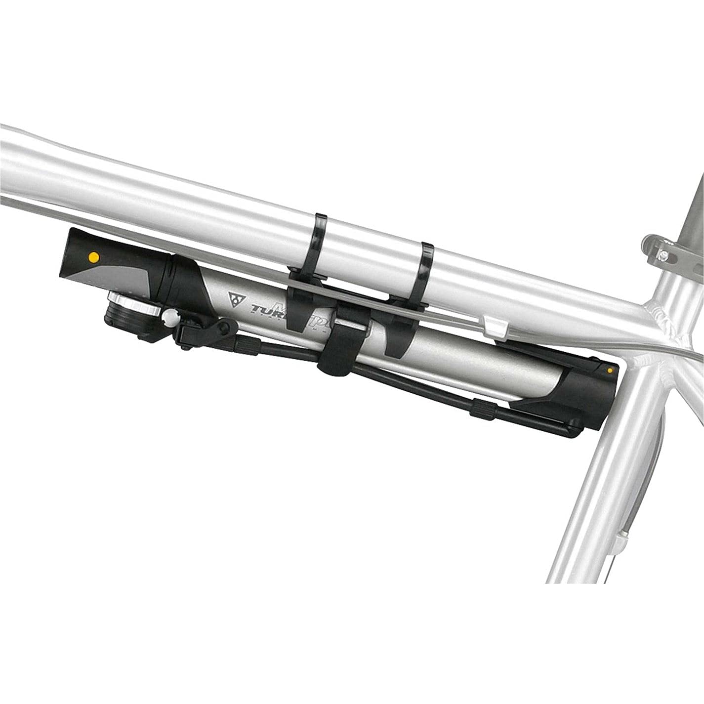 Topeak Turbo Morph Bike Pump with Gauge, L x W x H 32.2 x 5.8 x 3 cm / 12.7” x 2.3” x 1.2”,Silver/ Black