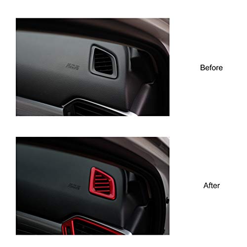 Thenice for 10th Gen Accord Dashboard Air Vent Decal Trims Wind Outlet Decoration Stickers for Honda Accord 2018 2019 2020 -Red