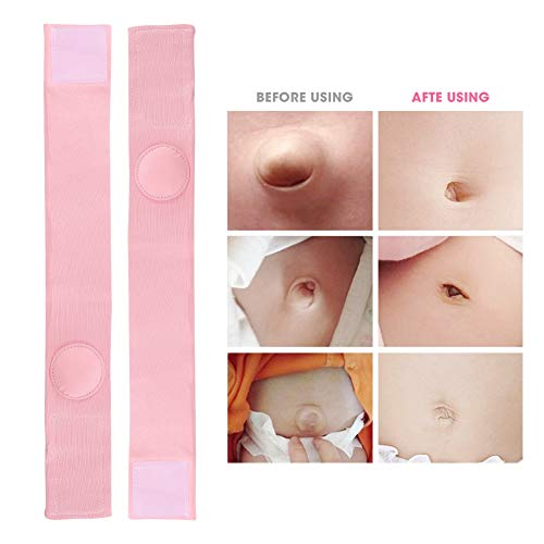ZJchao Hernia Belt for Babies, 2-piece Hernia Belt Treatment For Hernia Therapy For Children Umbilical Hernia Belt for Newborns Infant Newborn Belt(Rosa)