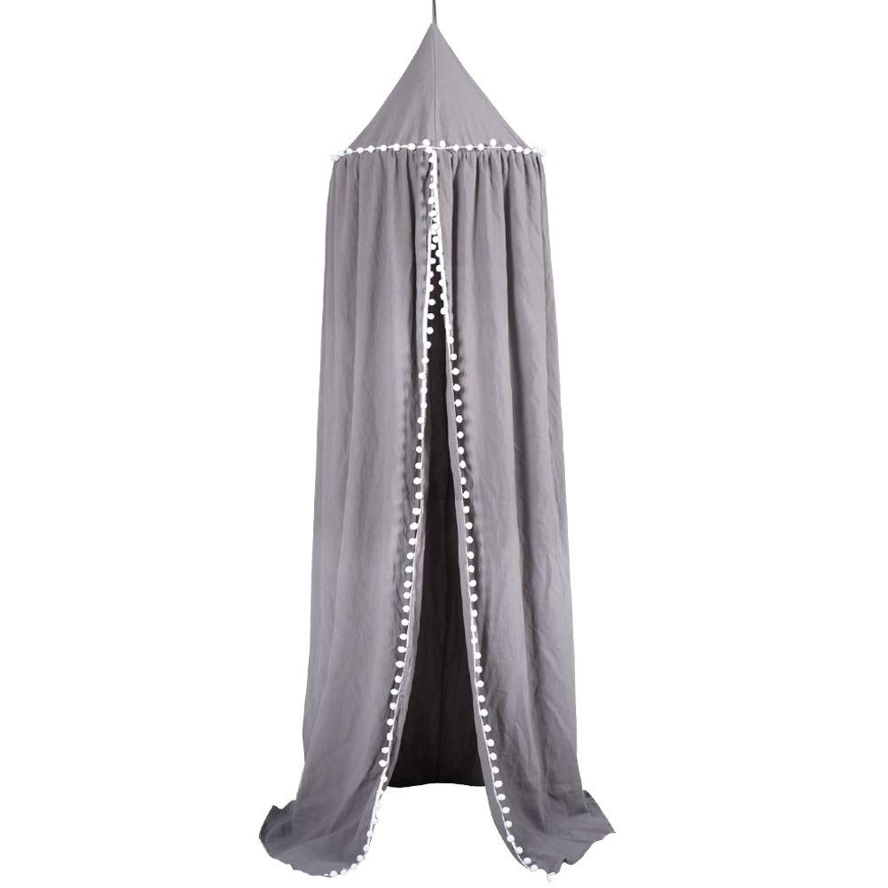 Uaugh Crib Canopy,Bed Canopy Hanging Canopy Insect Protection Dome Tent Room for Toddler(Gray)