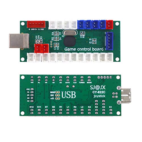SJ@JX Arcade Game USB Encoder Zero Delay Arcade Button Joystick Controller for Retropie Raspberry MAME HAPP SANWA