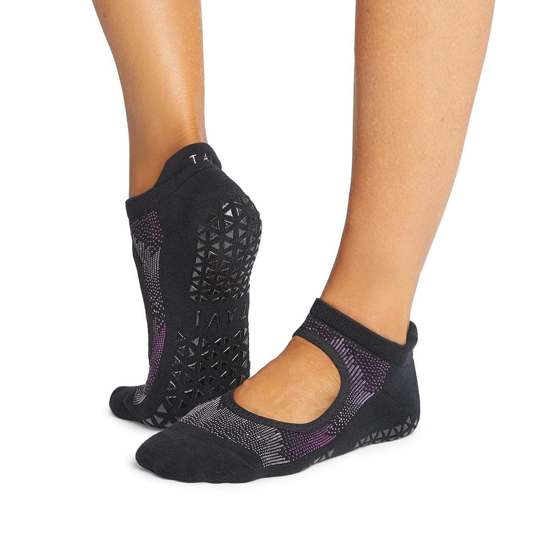 TAVI Women’s Emma Non-Slip Pilates Socks, Multi Pack - Grip Socks for Barre, Dance, Pilates - Yoga Socks