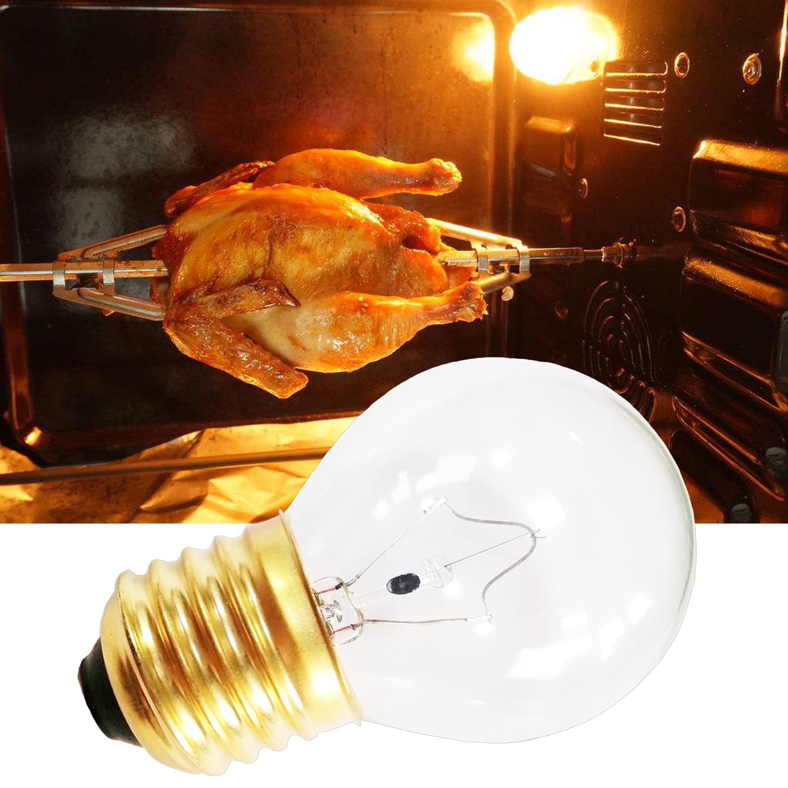 zaskser Oven Light Bulbs- 300 °C High Temp Incandescent G45 Clear 40Watts.Replacement Bulbs for Oven, Stove,Refrigerator,Microwave and Other Household Appliance.-4 Pack