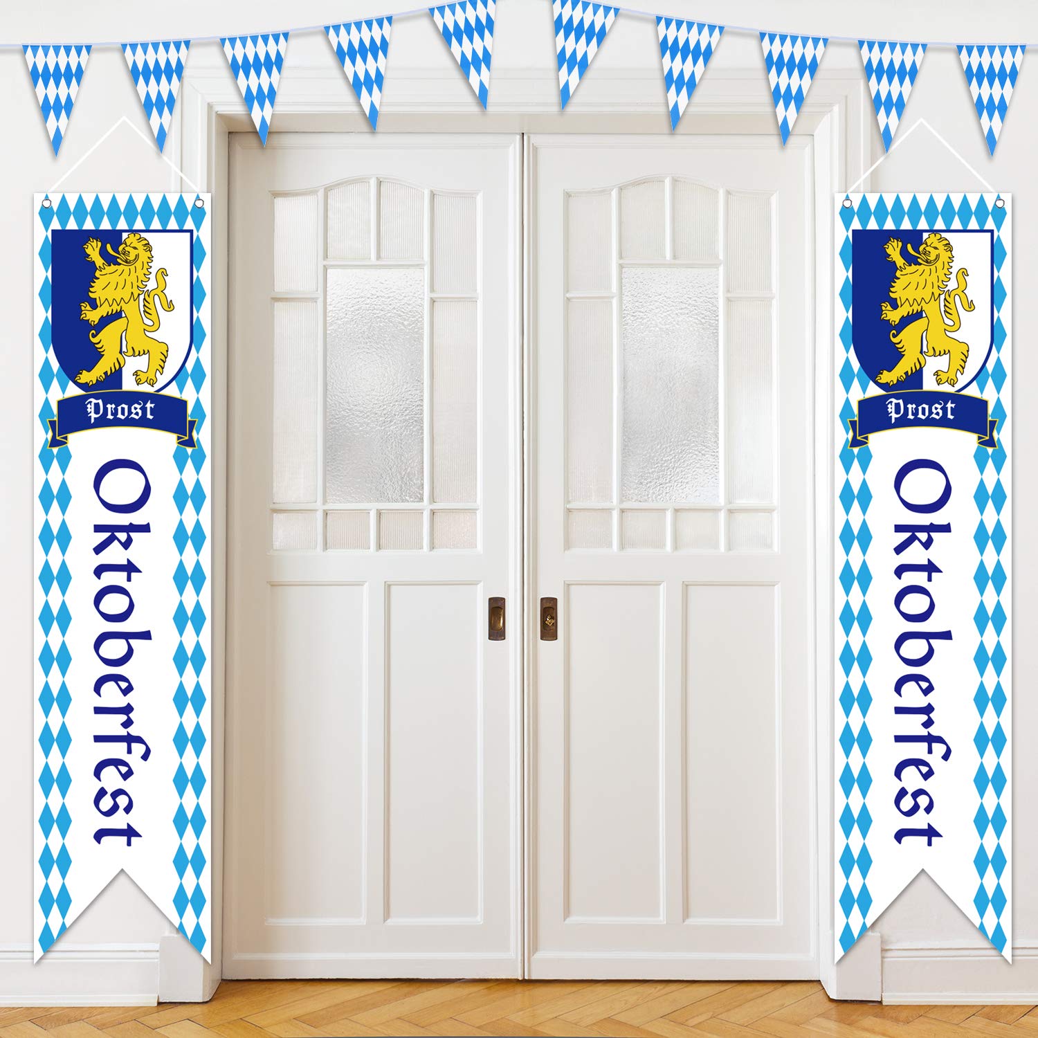 TUPARKA Oktoberfest Decorations Kit for Oktoberfest German Party Decorations Oktoberfest Octoberfest Party Decor, Oktoberfest Flag Banner Tablecloth