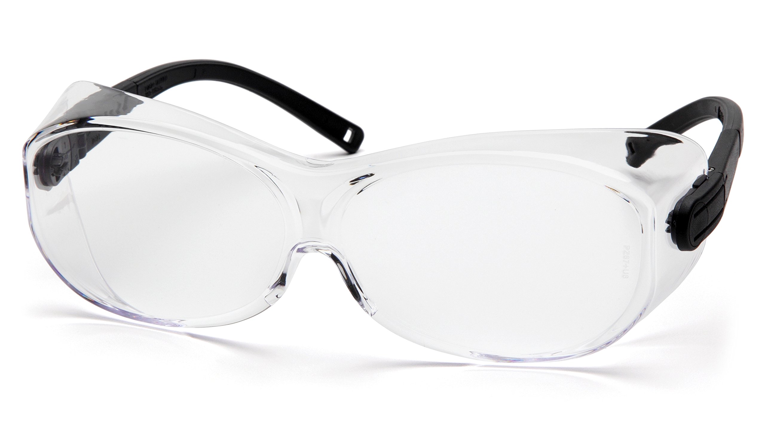 Pyramex OTS XL Safety Eyewear Black Temples Clear Lens