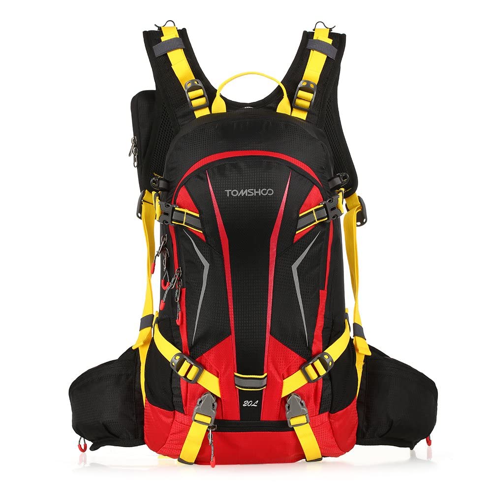 TOMSHOO Cycling Backpack, 20L Lightweight Daypack-Waterproof backpack, Hiking Travel Backpack with Rain Cover Helmet Cover