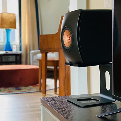 Soundrise PRO-9 Studio Monitor Speaker Stands, Black Pair, Heavy Duty Desktop, DJ and Sound Technician Reference Support, Front Surround Sound with Vibration Absorption, Original Design Made in USA
