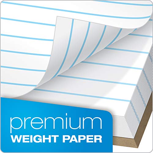 TOPS Docket Gold Writing Pads with 100 Sheets, 8-1/2" x 11-3/4", White Paper, Perforated, Legal Rule, 100 Sheets, 2 Pack (63998)