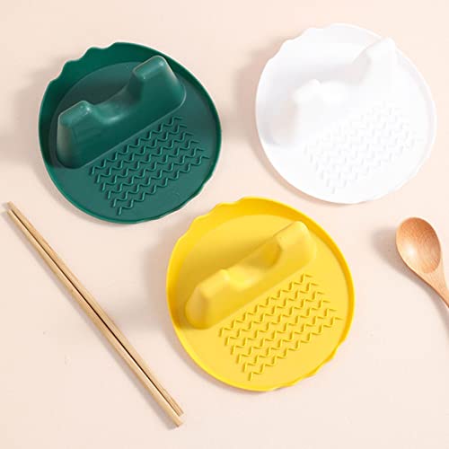 SEYFI Non-Slip Pot Lid Rack, Plastic Kitchenware Dividers Holder, Cutting Board Stand, Spoon Rest, for Bakeware, Serving Trays, Reusable