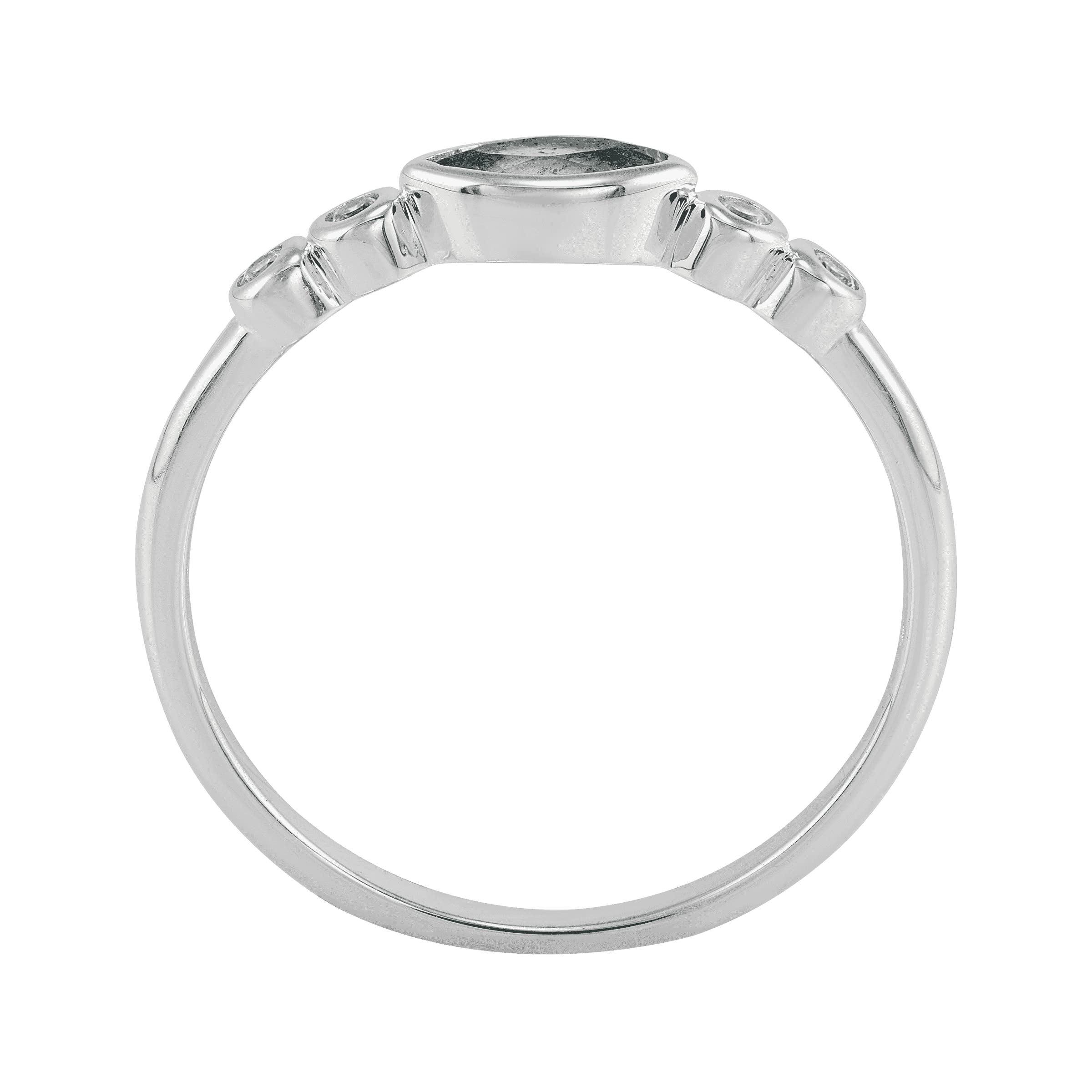 Silpada 'Blue Whisper' Topaz and Cubic Zirconia Ring in Sterling Silver, Size 8, Size 8