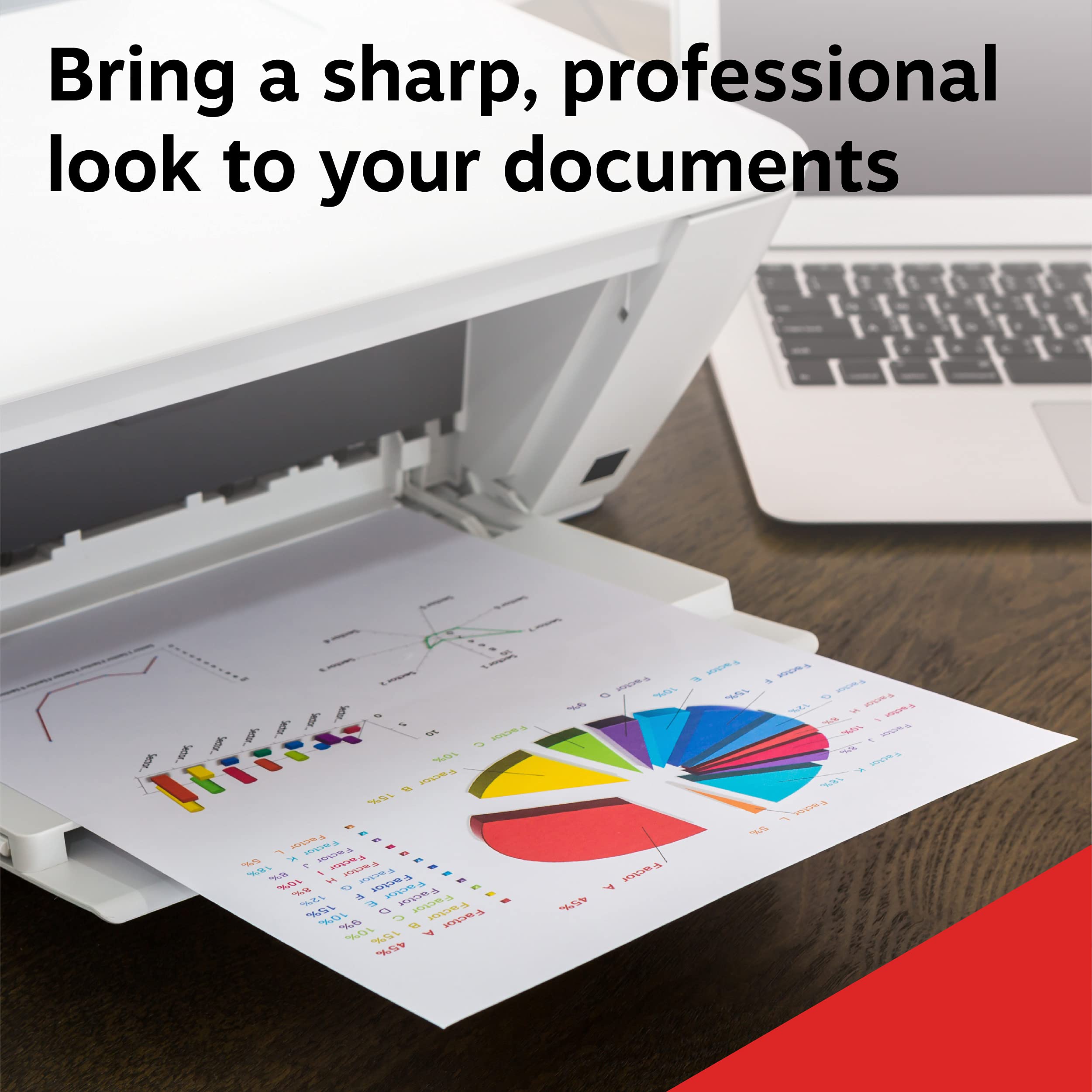 Staples Inkjet Paper – 8.5” x 11” Multipurpose, 24 lbs, 98Bright, 5-Reams/Carton