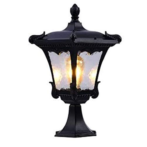 ZPZDD American Antique Column Headlight Home Garden Wall Lamp Outdoor Waterproof Aluminum Lamp Post E27