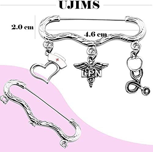 UJIMS Nurse Gift Medical Symbol Lapel Pin Nurses Day Gift for Nurse Practitioner Female RN LPN Paramedic Nursing Graduation Jewelry (LPN Lapel Pin)