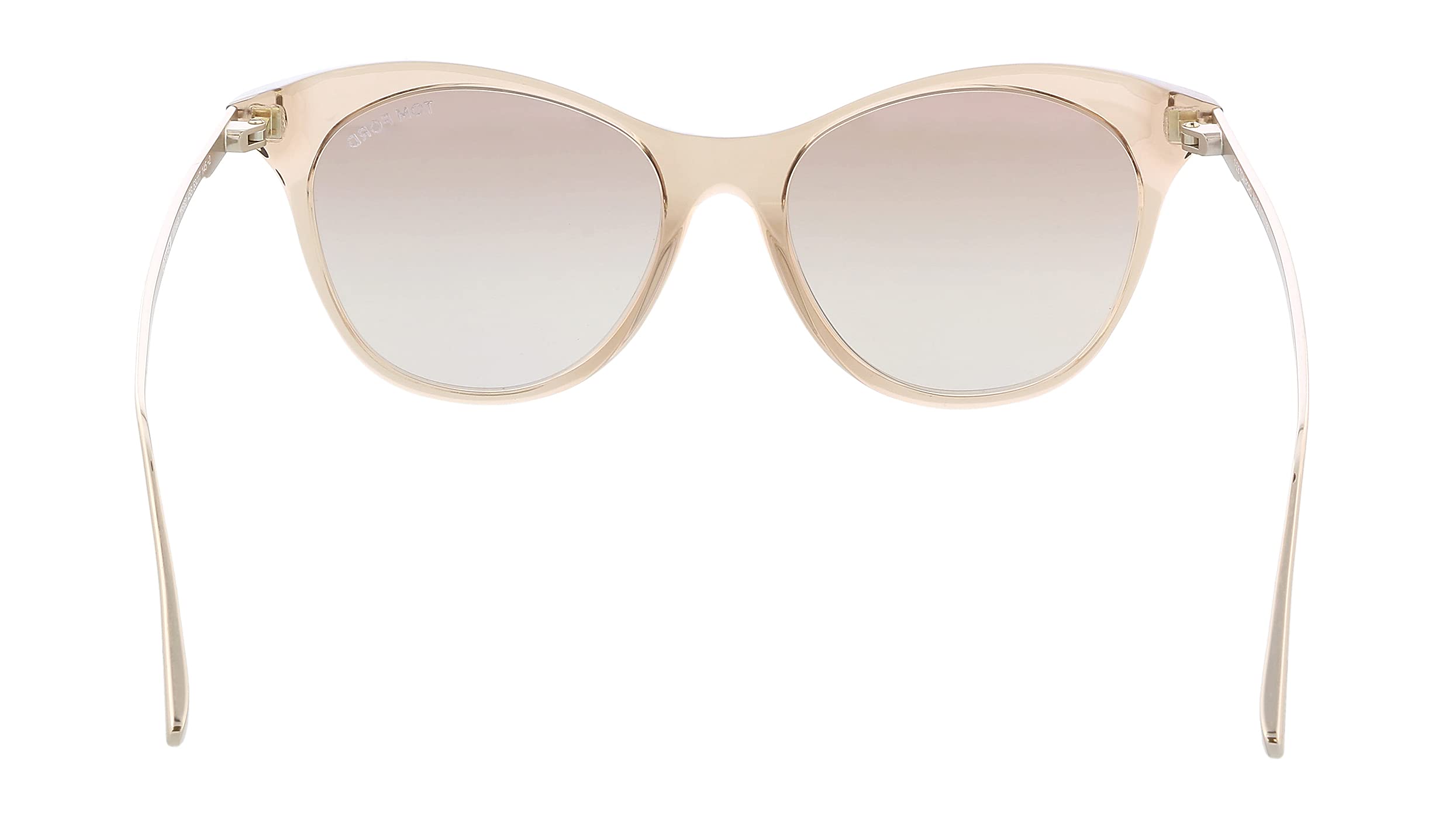 Tom Ford Oval Sunglasses TF662 Micaela 45G Transparent Brown/Gold 53mm FT0662