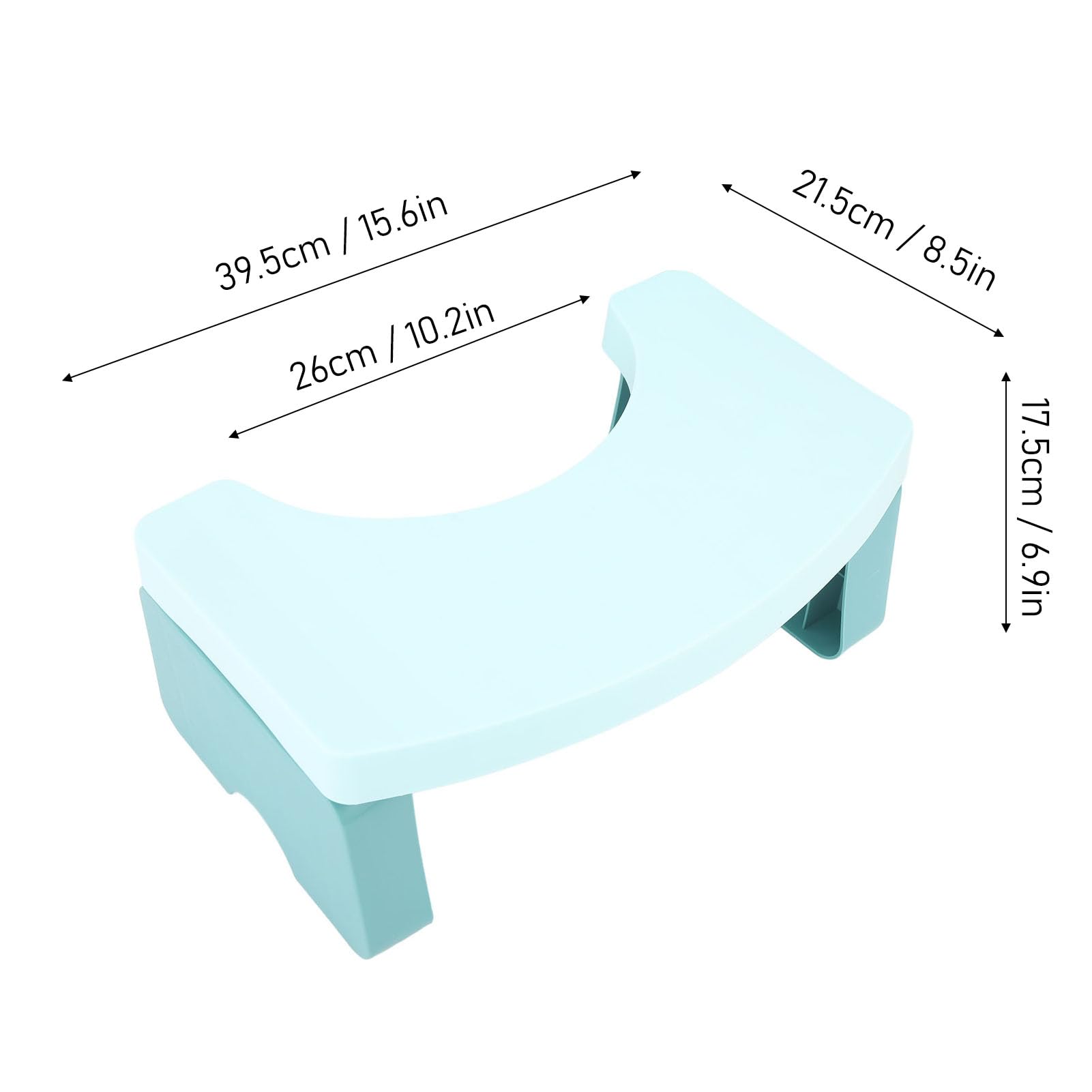 Zudoo Foldable Toilet Potty Stool, Easy to Storage Poop Foot Stool Anti Slip Comfortable Angle for Travel (Green)