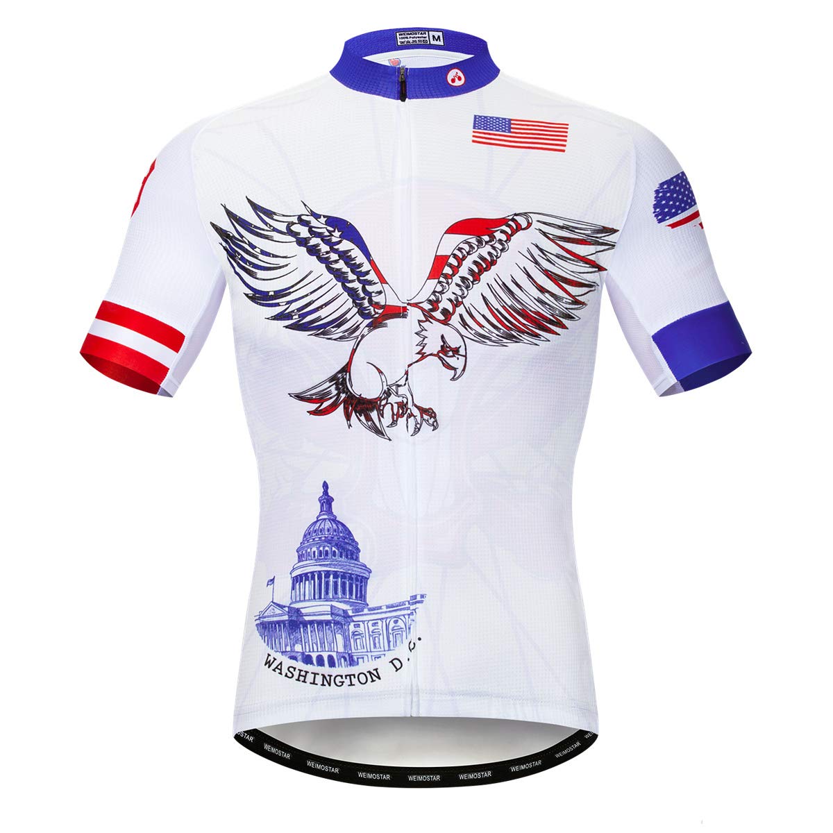USA Cycling Jerseys Men, USA Flags Bicycle Shirts Summer Riding Tops Quick Dry Bicycle Jersey S-3XL