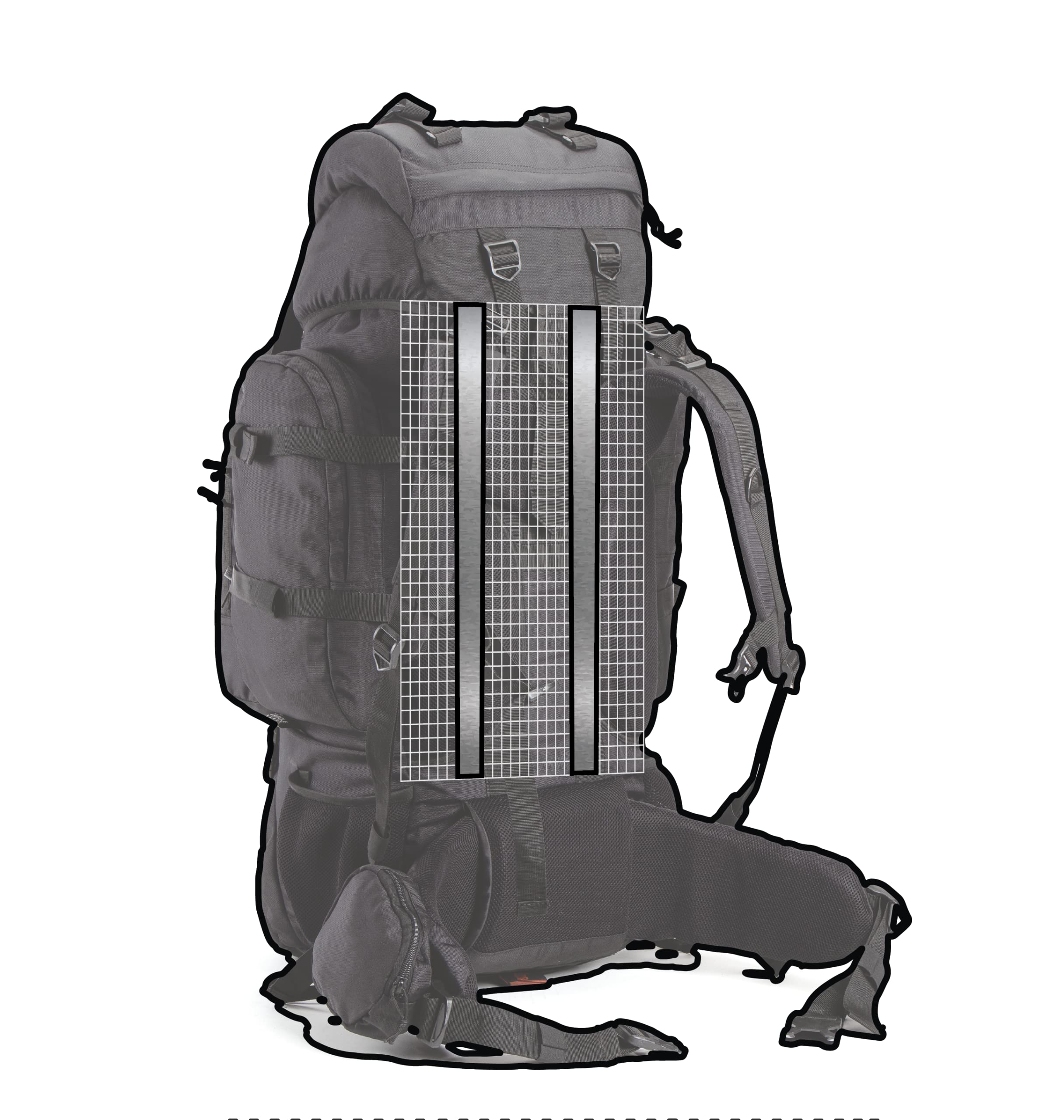 TriPole Colonel 80 Litres Internal Frame Trekking and Hiking Rucksack + Detachable Day Pack, Rain Cover, Black