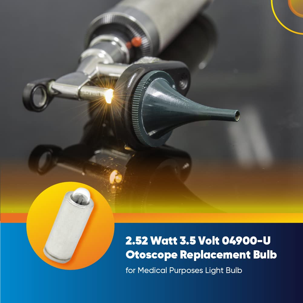 Technical Precision 3.5V Halogen Medical Diagnostic Bulb Replacement for Welch Allyn 04900, 4900, 11620, 11630, 11720, 11730, 11735, 04900-U Light Bulbs by Technical Precision - Clear - 1 Pack