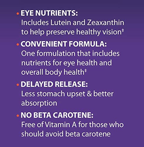 Systane ICaps Eye Vitamin & Mineral Supplement, Multivitamin Formula, 100 Coated Tablets (Packaging may vary)