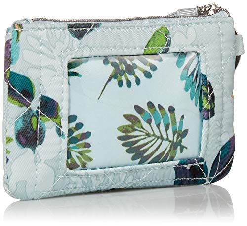 Vera Bradley Women's Performance Twill Zip ID Case Wallet, Seawater Blooms, One Size