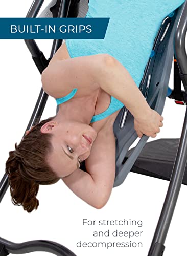 Teeter FitSpine LX9 Inversion Table, Deluxe Easy-to-Reach Ankle Lock, Back Pain Relief Kit, FDA-Registered (LX9 + Heat & Vibration Cushion)
