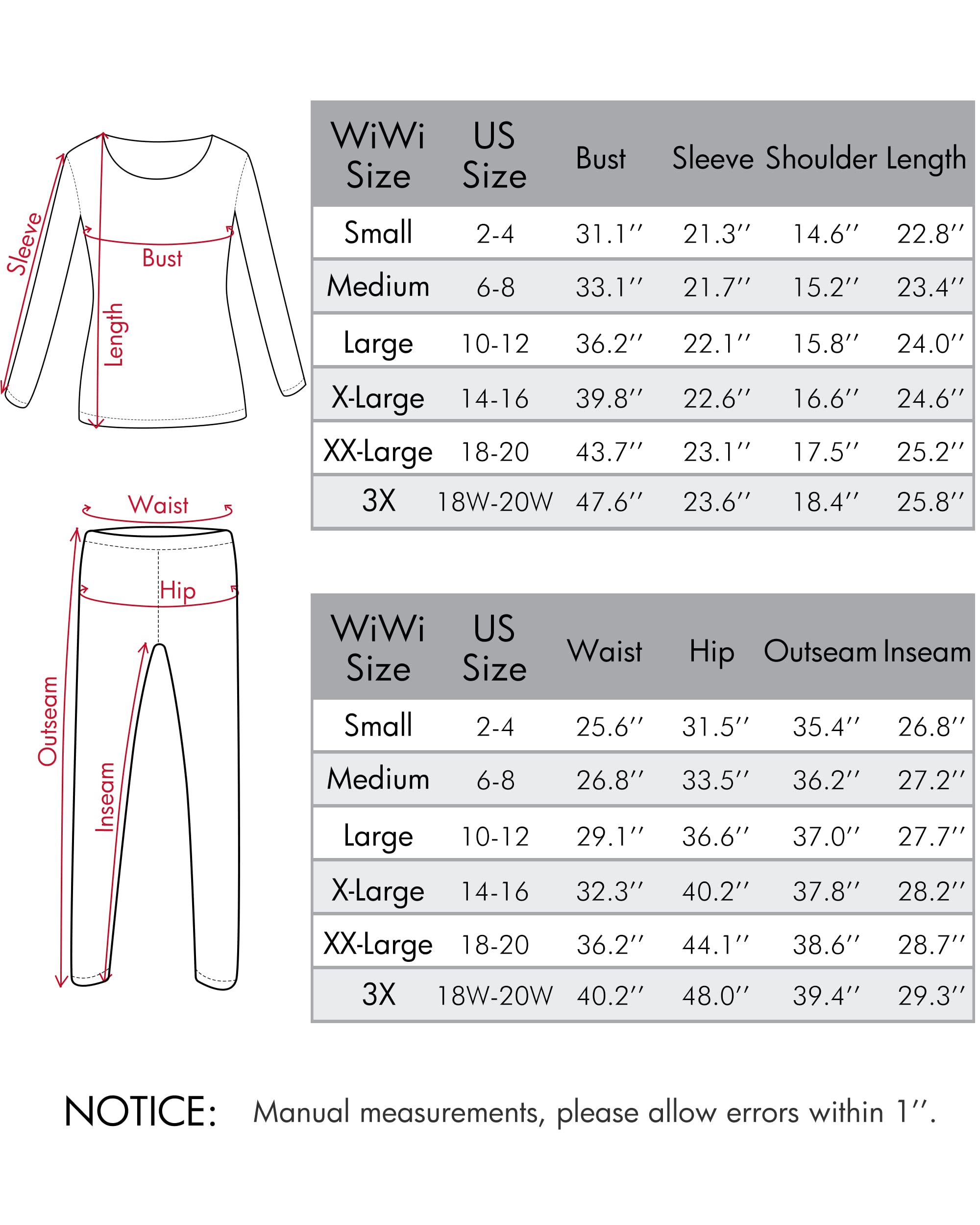 WiWi Soft Viscose from Bamboo Underwear for Women Thermal Long Johns Sets Super Warm Base Layer Top Pants Pajamas Set S-3X, Sky Blue, Medium