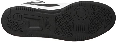 PUMA Mens Rebound Layup Sneaker, PUMA Mens black-PUMA Mens white, 7