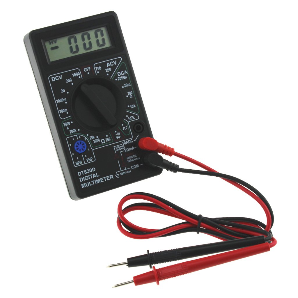 Rhfemd Mini Digital LCD Multimeter with Buzzer Voltage Ampere Meter Test Probe DC AC