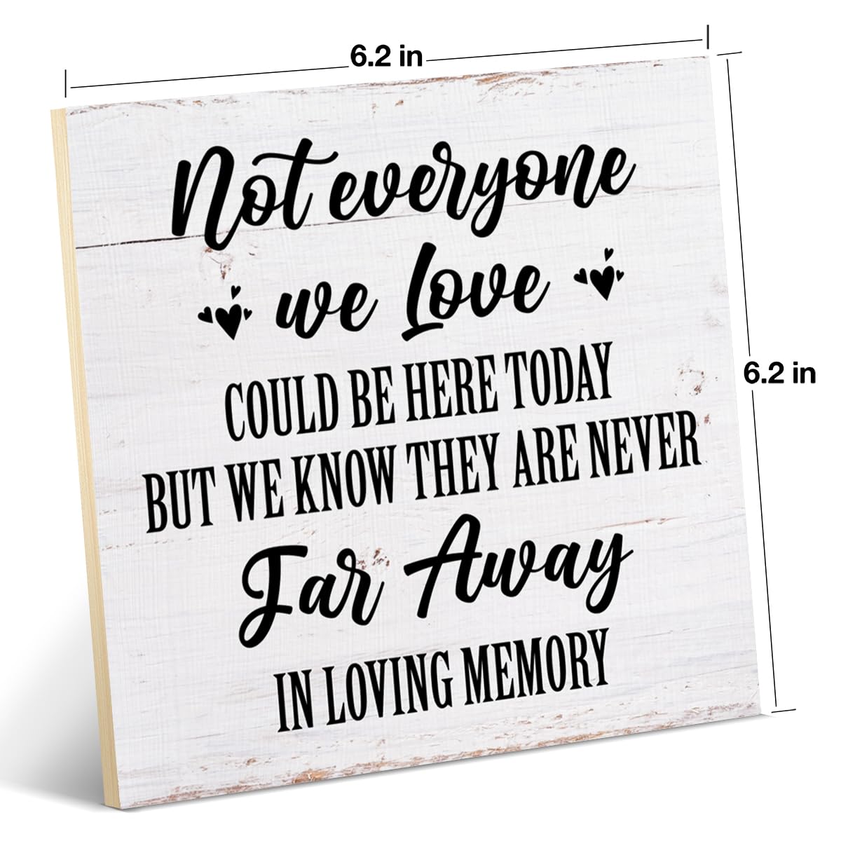 Wedding Sign Remembrance in Loving Memory Wood Plaque Tabletop Sign We Know You Would Be Here Today Sign Decorative Desk Wall Decor 6.2 X 6.2 Inches