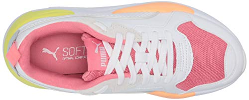 Puma Women's X-Ray Sneaker, White-Bubblegum-Plein air-Cantaloupe-Sunny Lime, 8 M US
