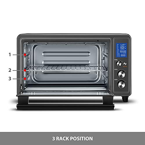 TOSHIBA ML2-EM12EA(BS) Countertop Microwave Oven With Stylish Design + Toshiba Speedy Convection Toaster Oven Countertop Bundle