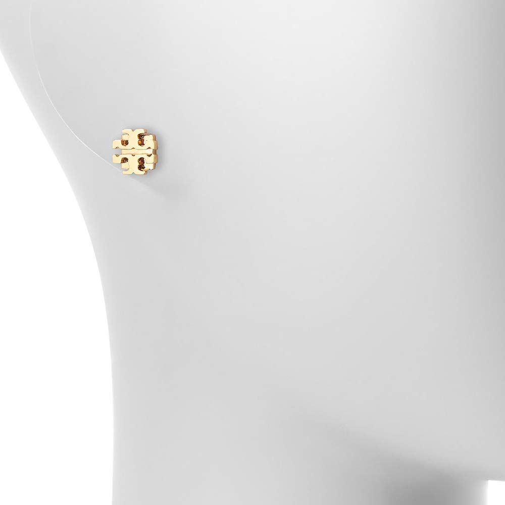 Tory Burch Small T Logo Stud Earrings (Gold)