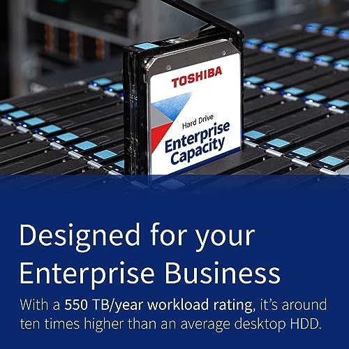 Toshiba 6TB Enterprise SATA Hard Drive - 7200 RPM, 128MB Cache, 6 Gb/s Transfer Rate for Business and Personal Use