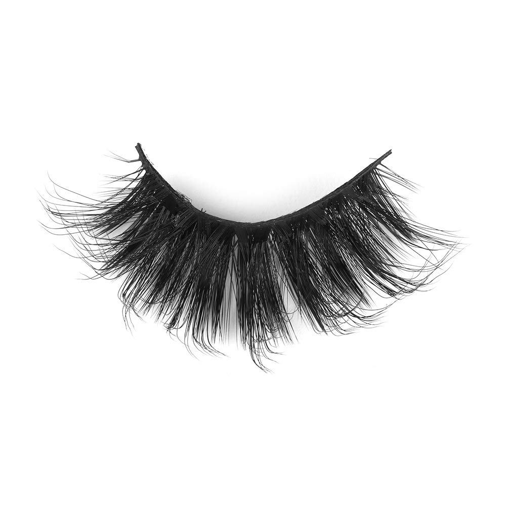 SKONHED 25mm False Eyelashes 8D Dramatic Look Mink Fluffy Long Hair Lashes 7 Pair Big Size Eyelashes (003)