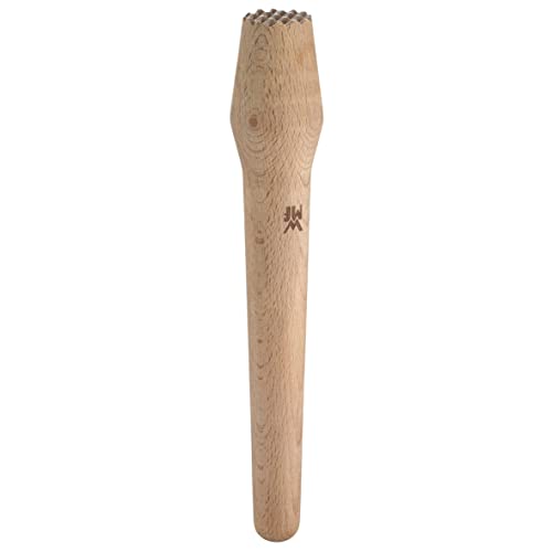 WMF Cromargan 5pc Stainless Steel/Beech Wood “Matrjoshka” bar Gift Set (Jigger, Tongs, Sieve, Pestle, Measure), Dishwasher Safe