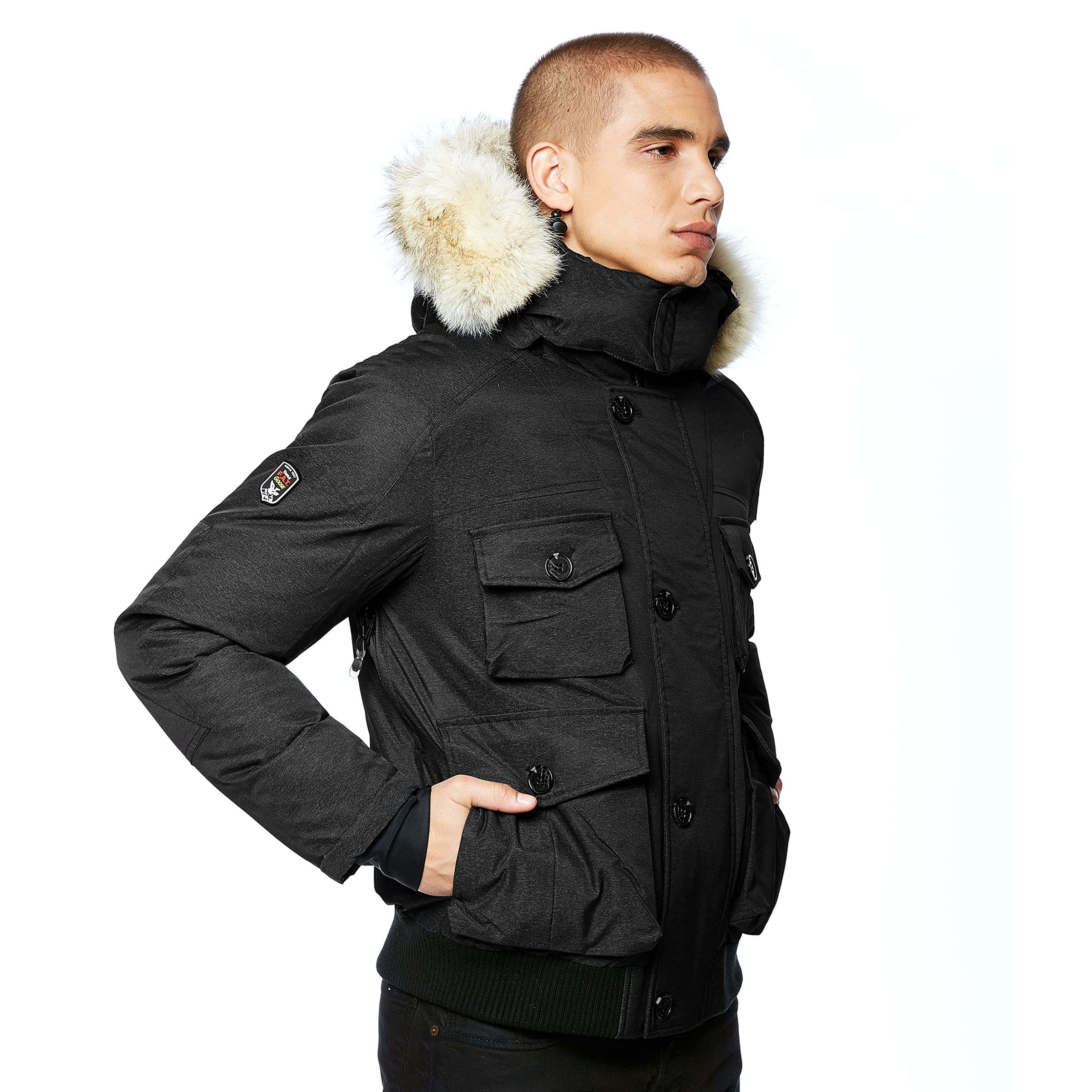 Triple F.A.T. Goose Men's Rockland - Men's Winter Parka - Winter Jackets For Men - Puffer Jacket Men - Mens Down Coats (Black, Medium)