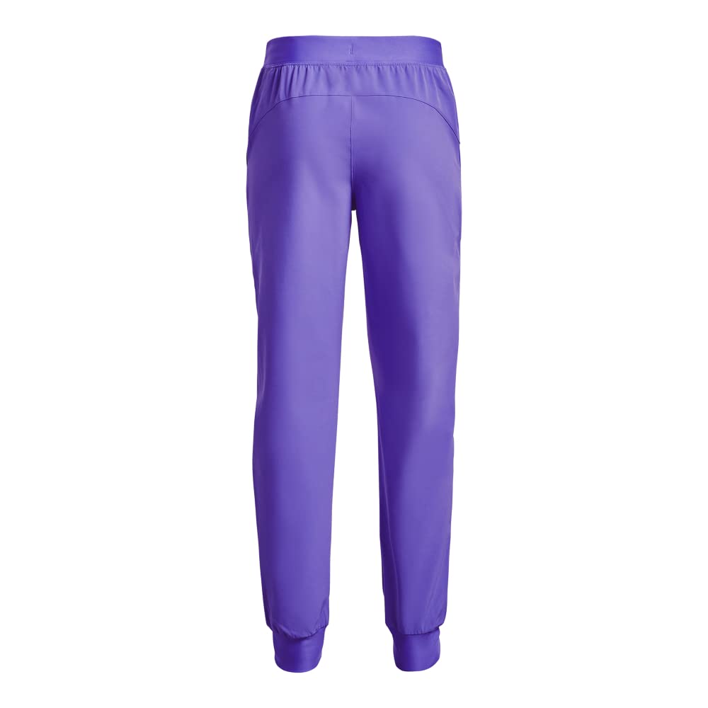 Under Armour Girls' Armour Sport Woven Pants, (184) Brilliant Violet / / White, Youth Small