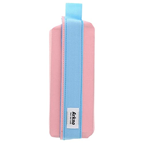 SUN-STAR Pen Case Arkno Large Capacity Pencil Holder Portable Pencil Pouch for Office Light Pink S1419951