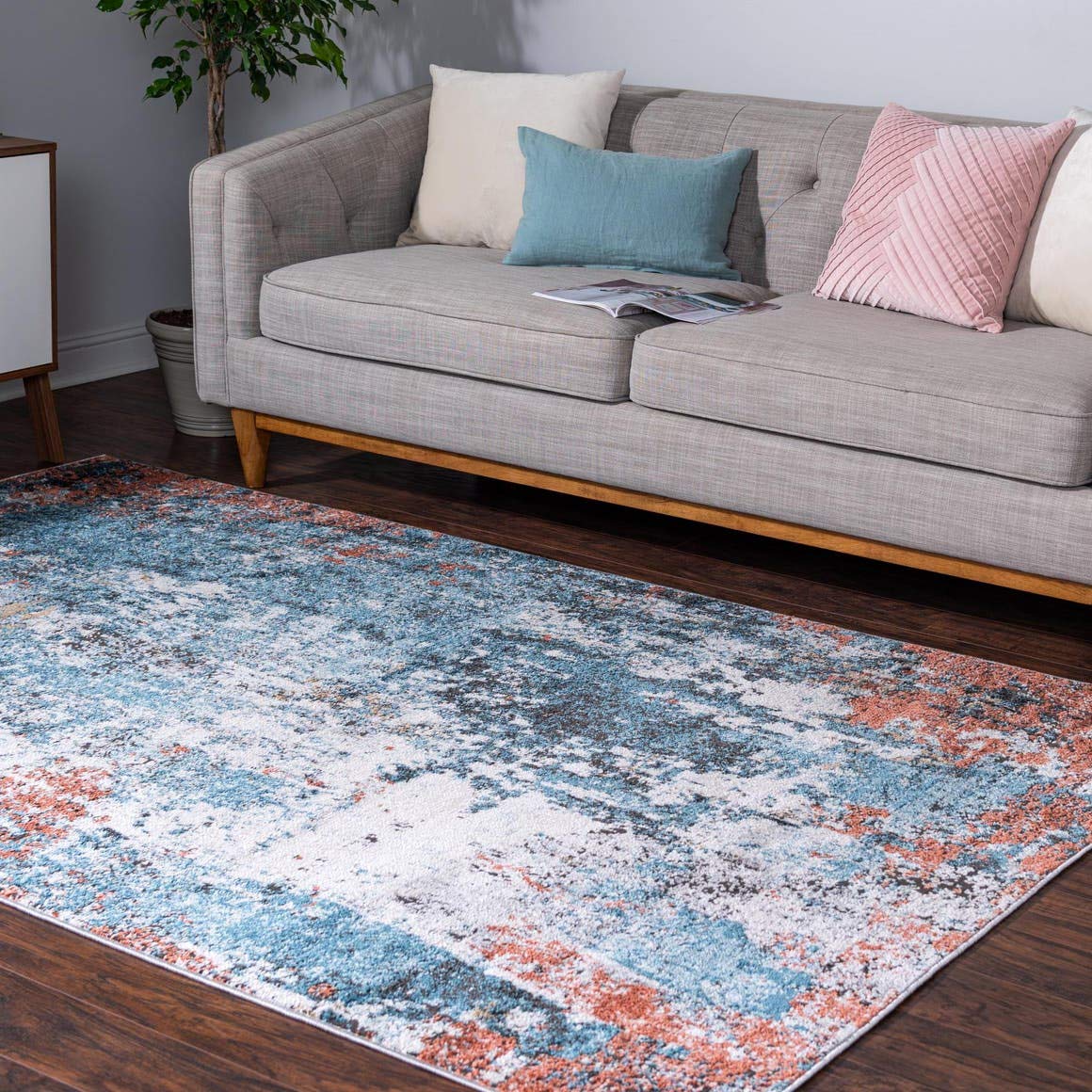Rugs.com Leipzig Collection Area Rug â 2' x 3' Multi Low-Pile Rug Perfect for Entryways, Kitchens, Breakfast Nooks, Accent Pieces