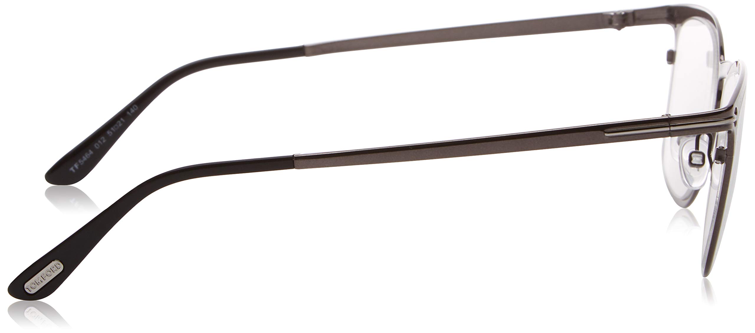 TOM FORD Eyeglasses FT5464 012 Shiny Dark Ruthenium, 51