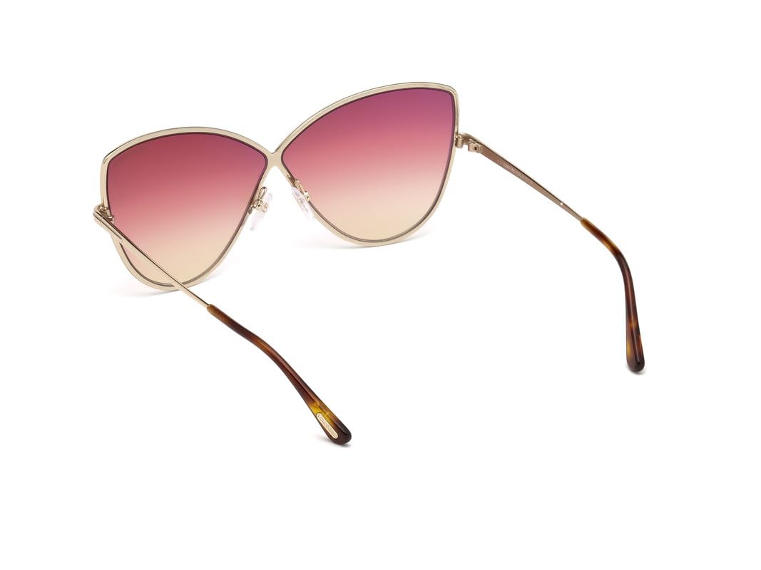 Tom Ford FT0569 28T Shiny Rose Gold Elisa Cats Eyes Sunglasses Lens Category 1