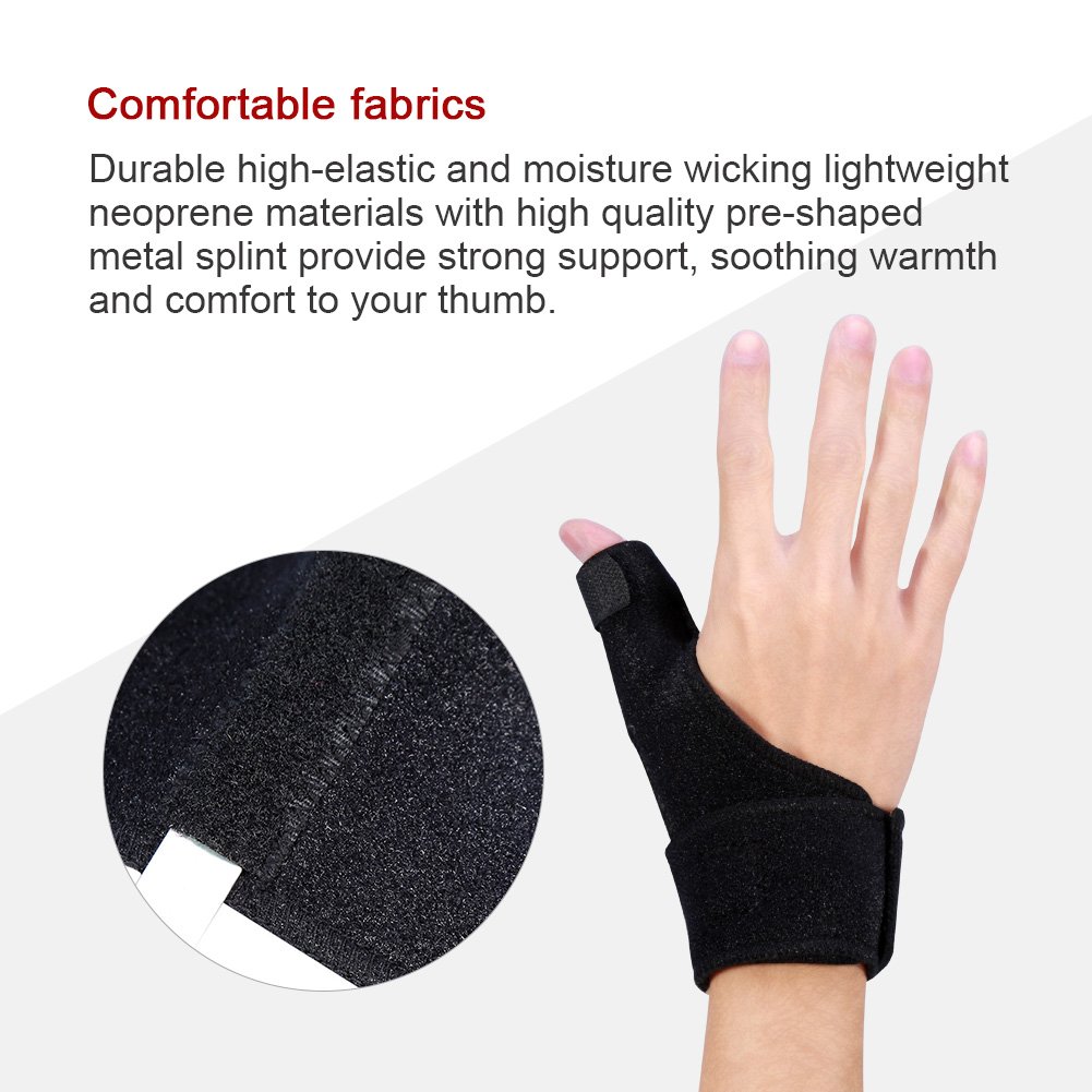 Thumb Spica Splint- Thumb Brace for Arthritis or Soft Tissue Injuries, Lightweight and Breathable, Stabilizing and not Restrictive, Fits Both Hands Stabilizing Thumb Brace