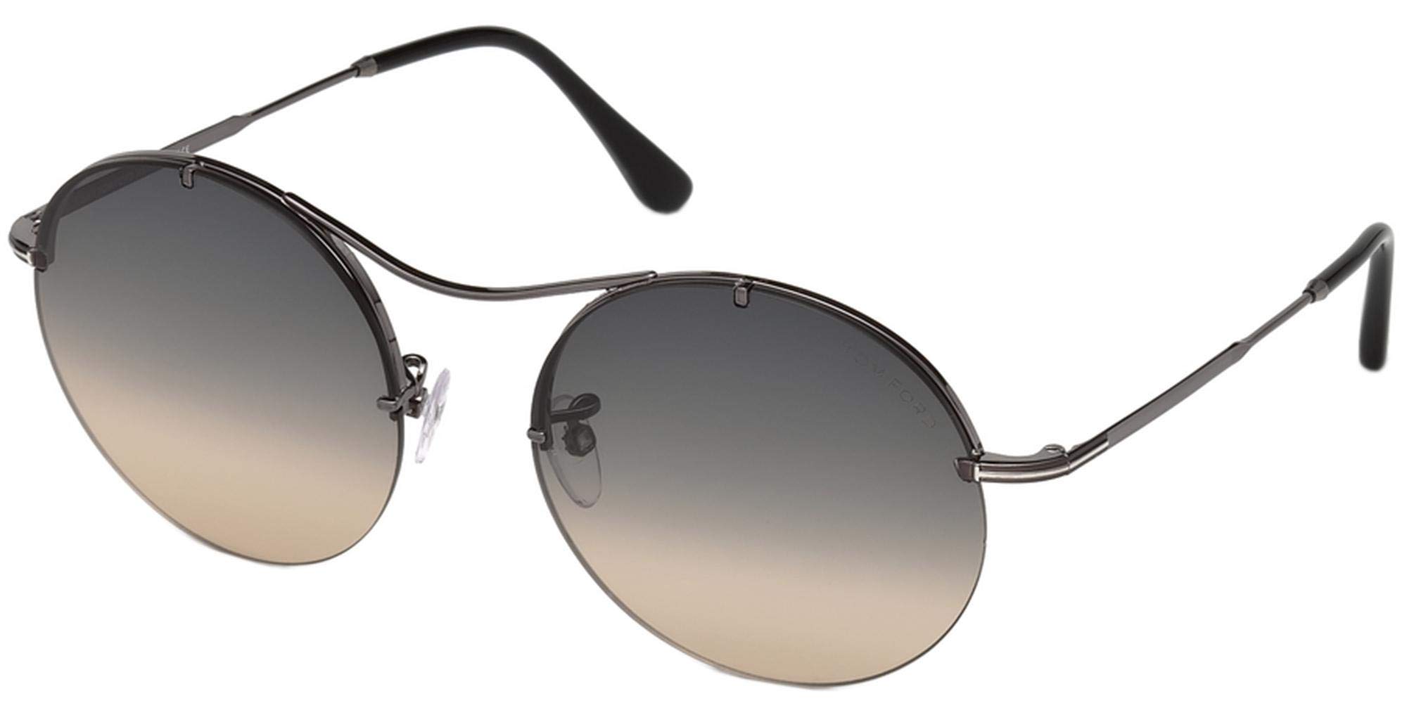 Tom Ford Women's FT0565-08B-58 Black Round Sunglasses