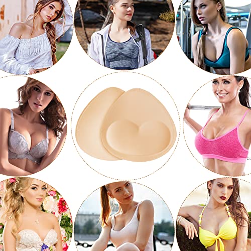 TopBine Removable Bra Pads Inserts Women's Comfy Sports Cups Bra Insert for Bikini Top Swimsuit