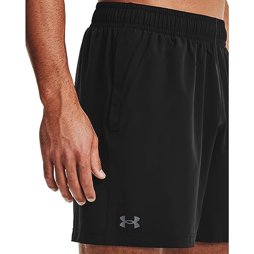Under Armour Men's Woven 7-Inch Shorts, Black (001)/Pitch Gray, Small